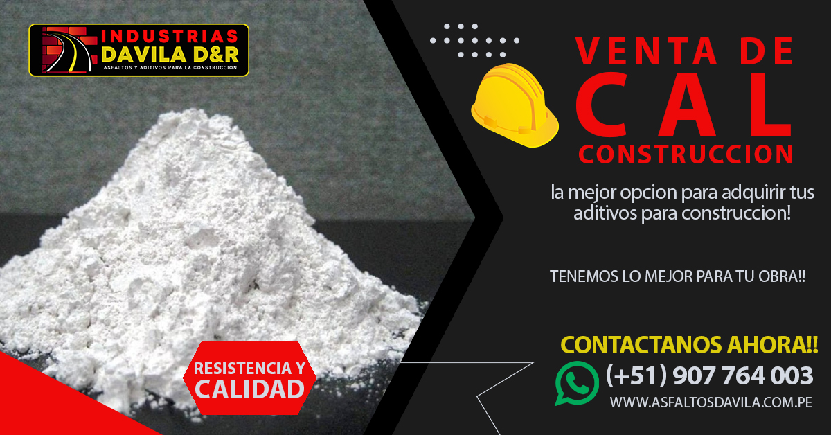 ASFALTOS DAVILA EIRL | Venta de cal de construccion en lima peru.